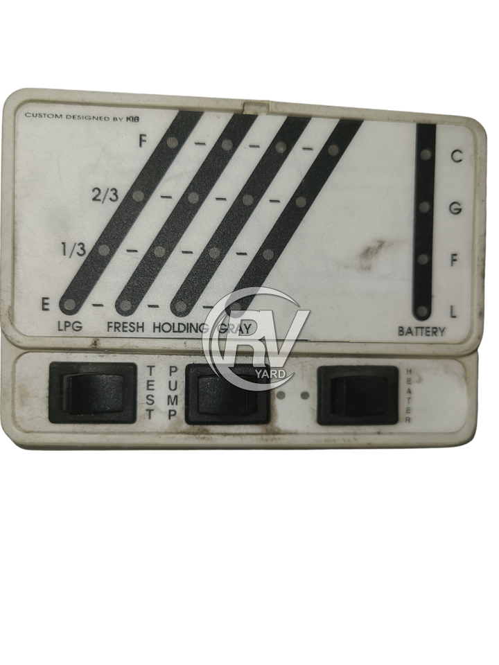 KIB Tank Sensor monitor (white- water heater/ pump switches) – RV Yard